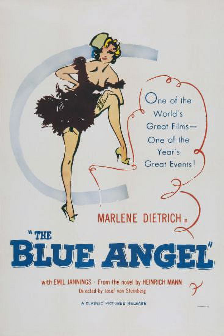 Blue Angel Movie Poster 16x24 Poster Medium Art Poster 16x24 Unframed ...