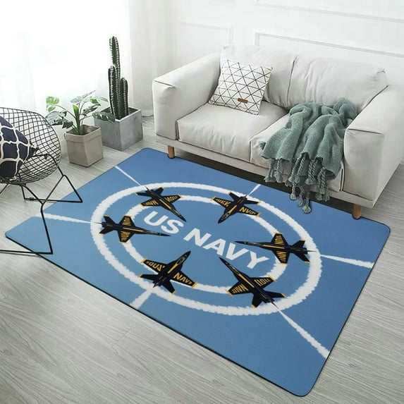 Blue Angels Carpet Style Living Room Bedroom Soft Comfy Rug Modern 3d ...
