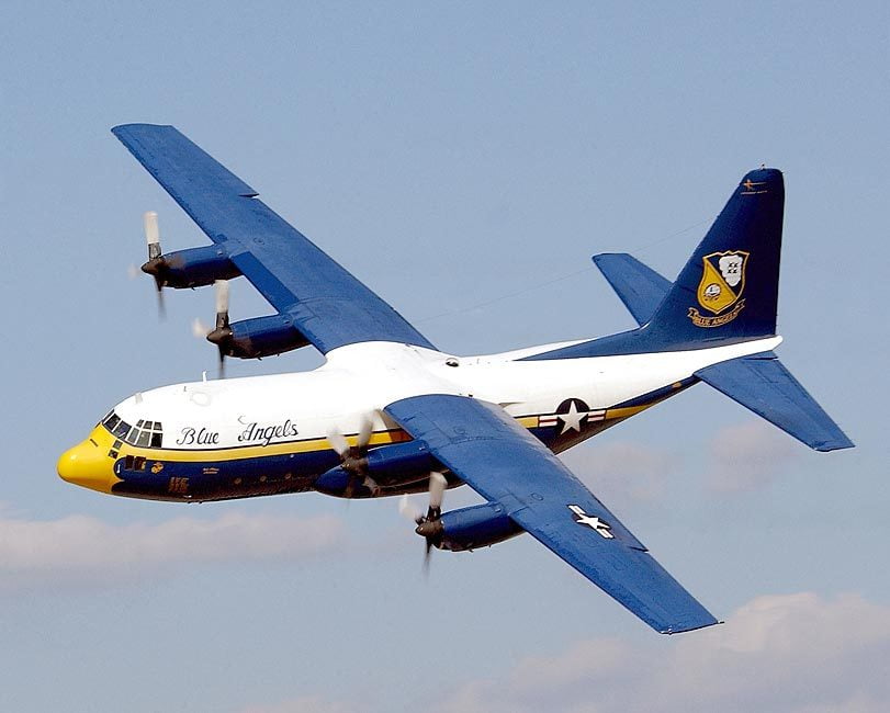US Navy Blue Angels Fat Albert C-130 Style - A - 12x18 Inch Laminated ...