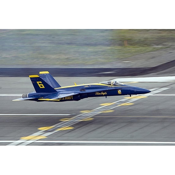 Blue Angels Jet Landing Style - A - 12x18 Inch Laminated Aviation ...