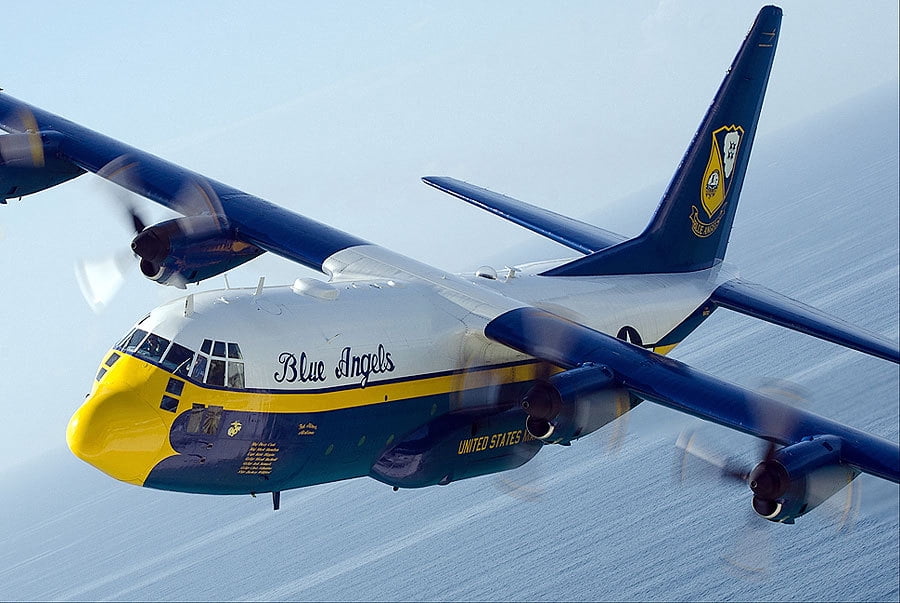 Blue Angels Lockheed C-130T Hercules Fat Albert - 24x36 Inch Laminated ...
