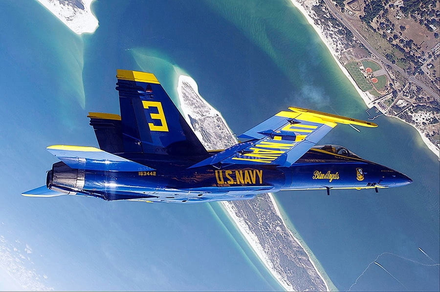 Blue Angels Looping Maneuver Over Pensacola Style - A - 24x36 Inch ...