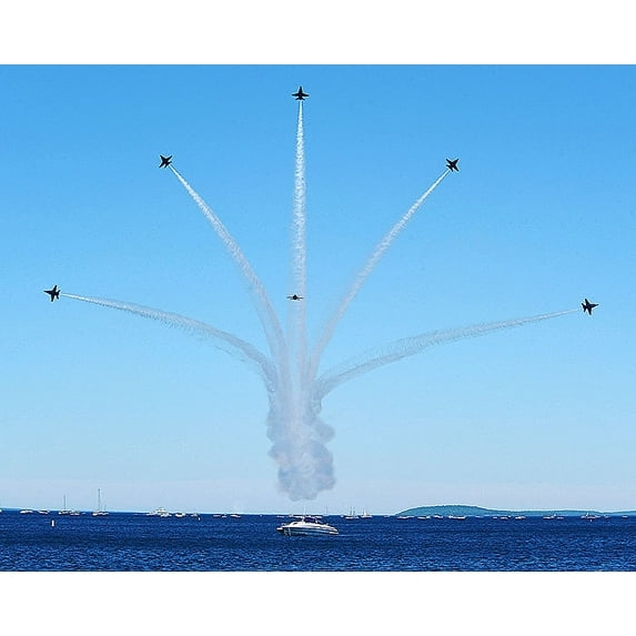 Blue Angels Maneuver National Cherry Festival Style - A - 12x18 Inch ...