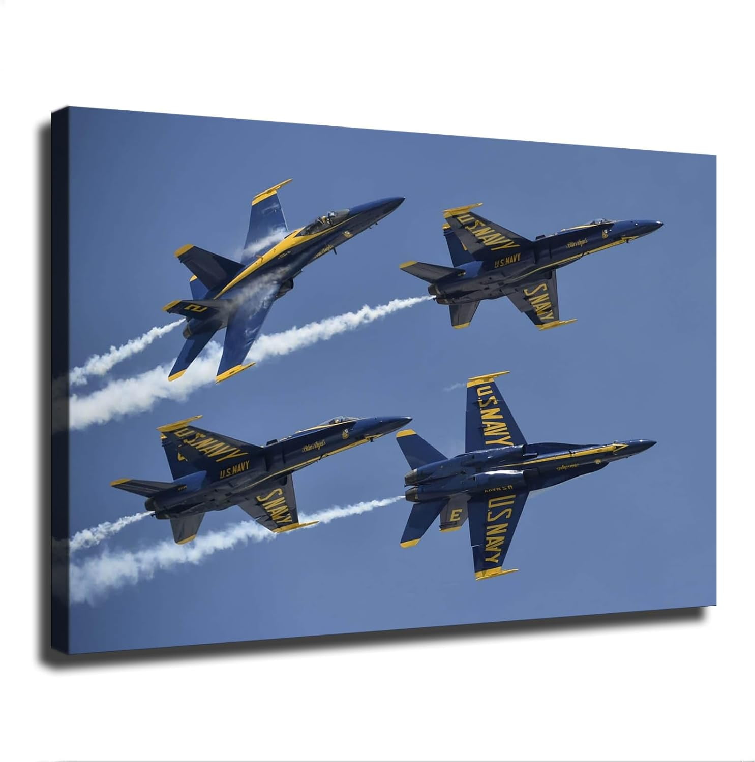 Blue Angels Military Aircraft Jet Aviation Poster Canvas Print Art ...