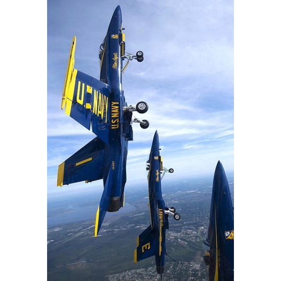 Blue Angels Vertical Climb Style - A - 12x18 Inch Laminated Aviation ...