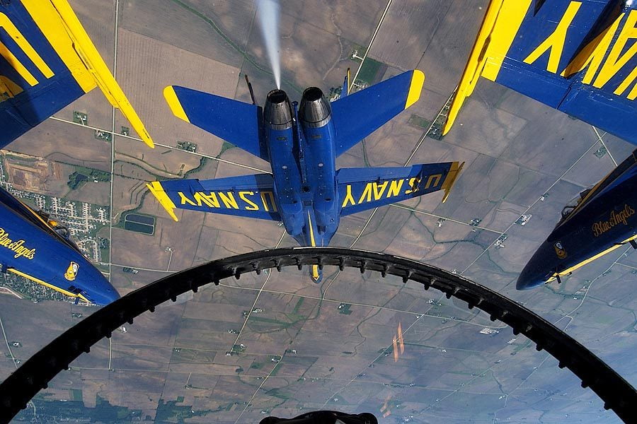 Blue Angels View from Cockpit Style - A - 24x36 Inch Glossy Laminated ...