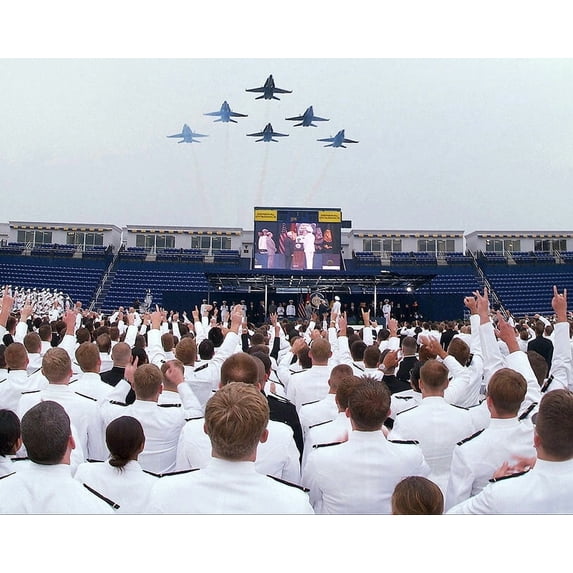 Blue Angels at U.S. Naval Academy Graduation - 12x18 Inch Laminated ...