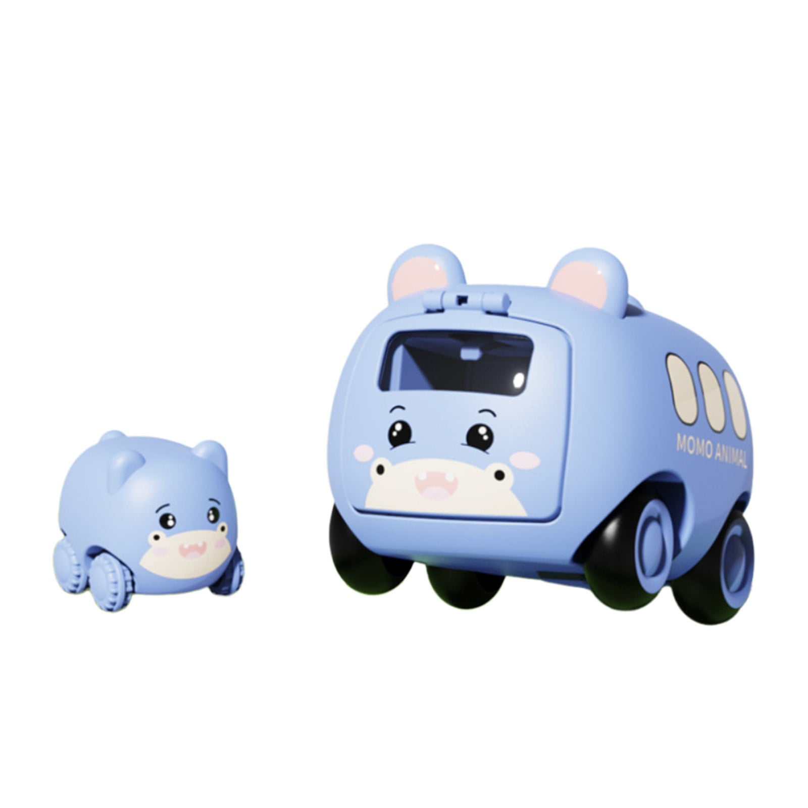 Blue Animal Catapult Car Toy Mini Inertia Rebound Vehicle Parent-Child ...