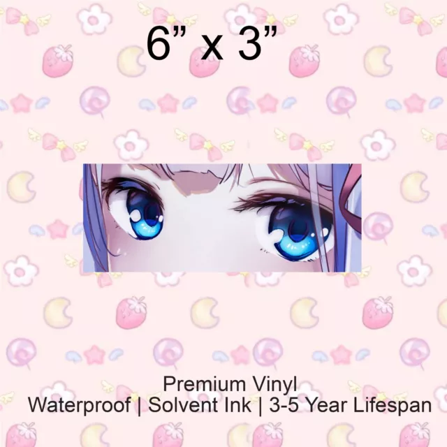 Blue Anime Eyes Slap Car Bumper Sticker Villain Eyes Anime Sticker ...