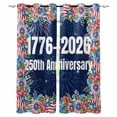 Blue Anniversary USA Flag Blackout Curtains for Bedroom/Living Room ...