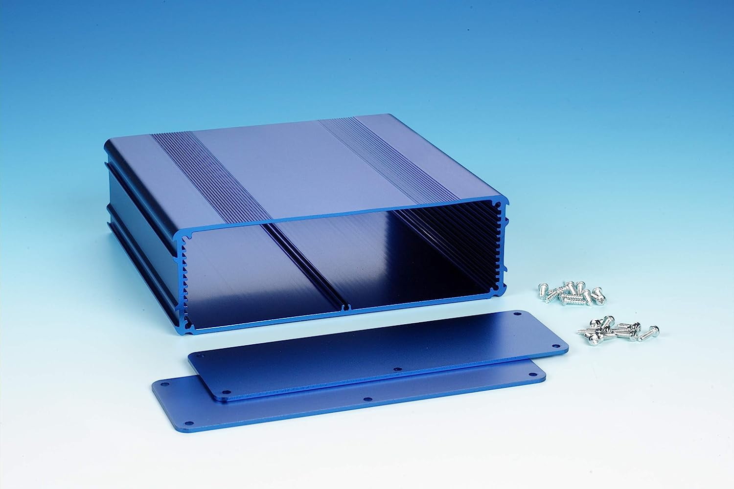 Blue Anodized, Extruded Aluminum Electronic Enclosure Project Box ...