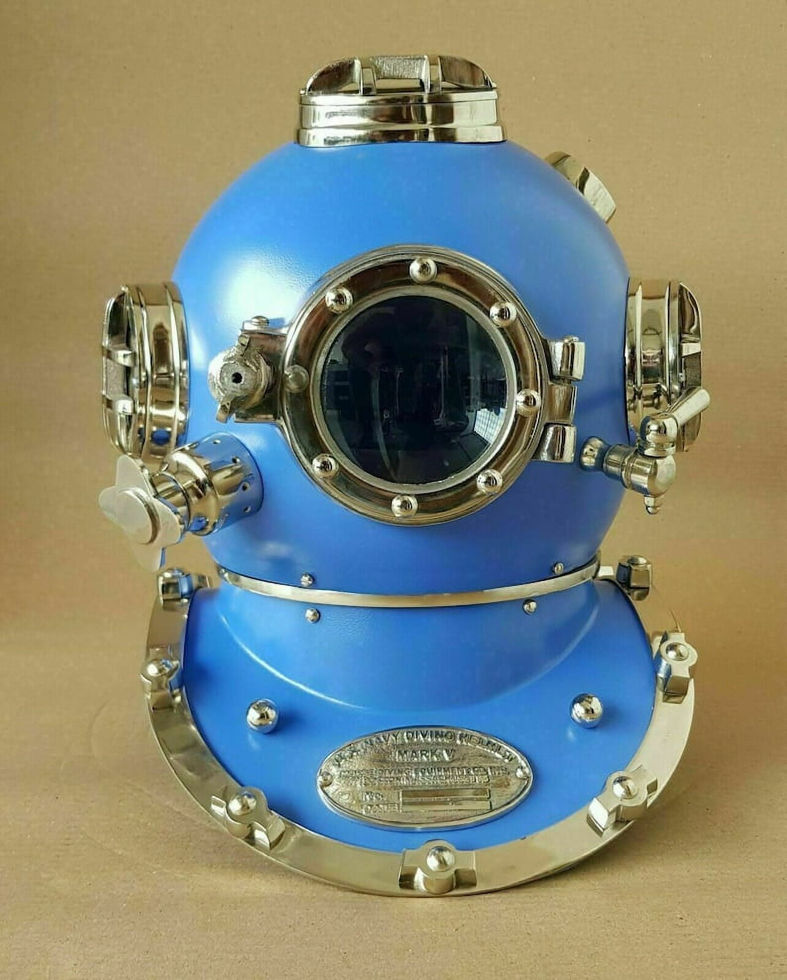Blue Antique Scuba Diving Helmet | US Navy Mark V Divers Helmet ...