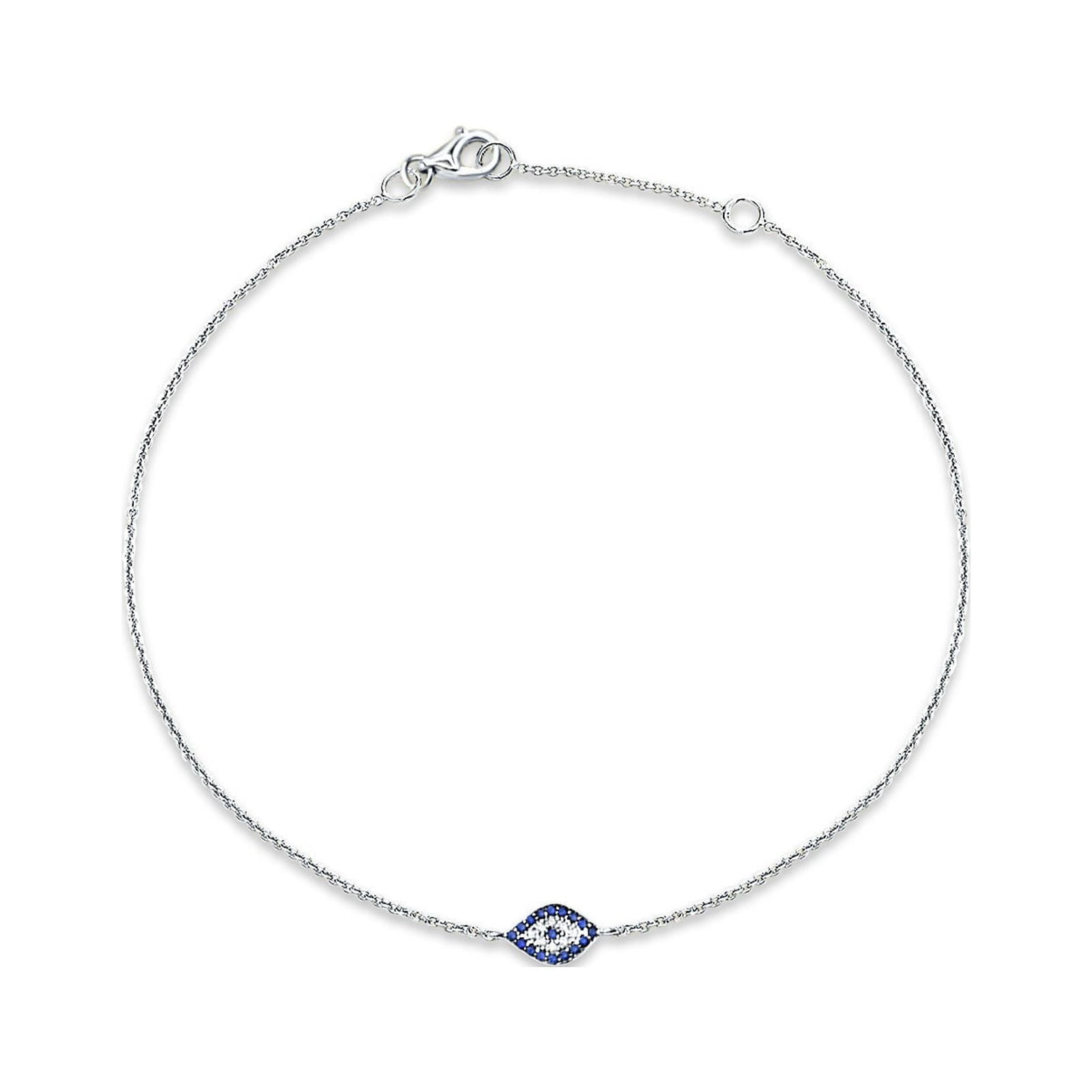 Blue Apple Co. Evil Eye Women Bracelet Round Simulated Blue Sapphire ...