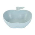 Blue Apple-Shaped Plastic Children'S Bowl With Raised Rim For Baby ...