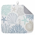 Blue Aqua Grey Coastal Dish Drying Mat for Kitchen Counter,Summer Beach ...