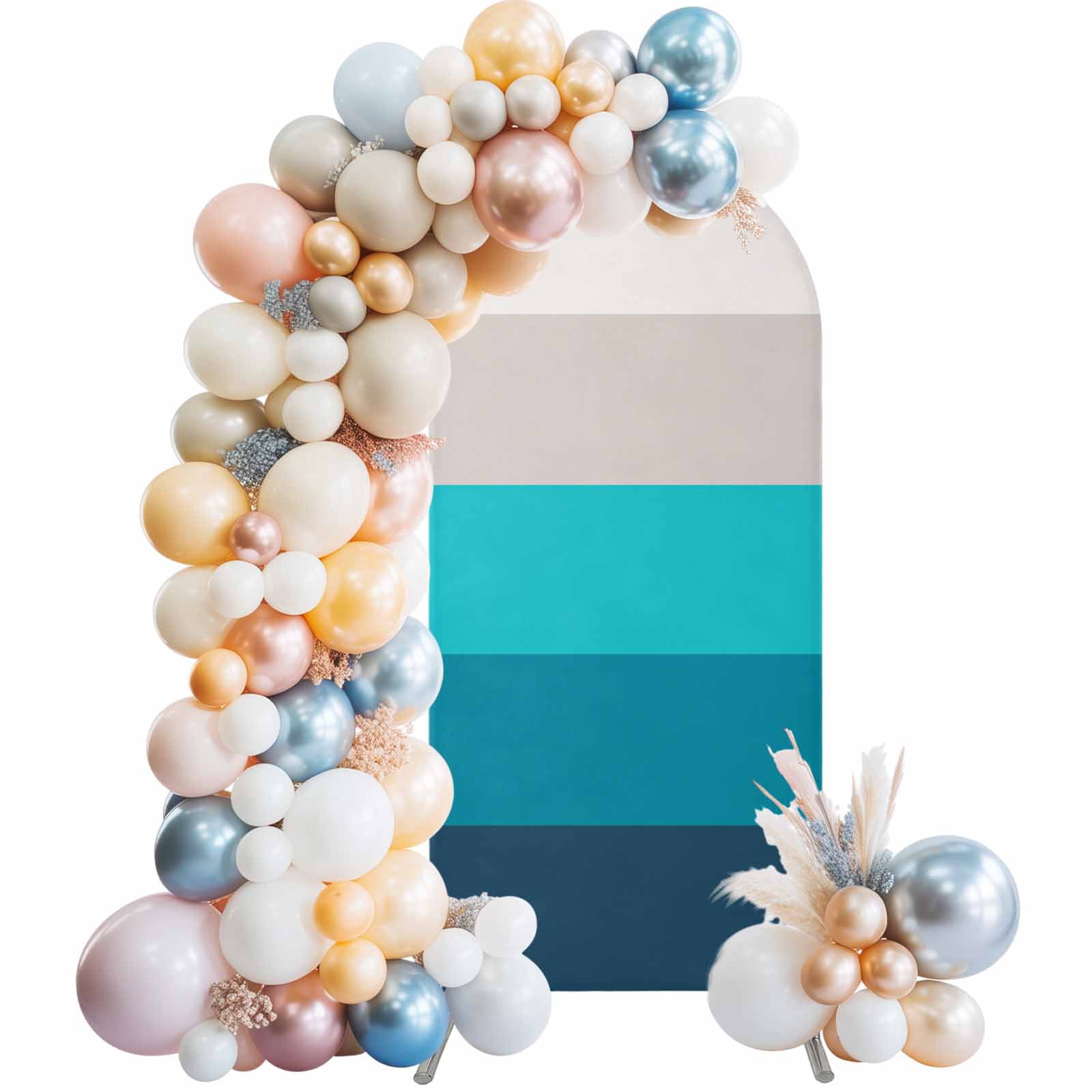 Blue Aqua Ombre Arch Backdrop Cover 4x1.65 Ft, Spandex Wedding Arch ...
