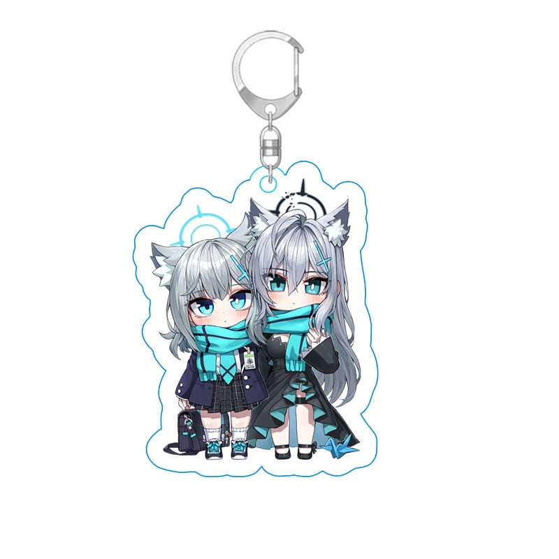 Blue Archive Anime Peripheral Keychain, Acrylic Double-Sided Pendant ...