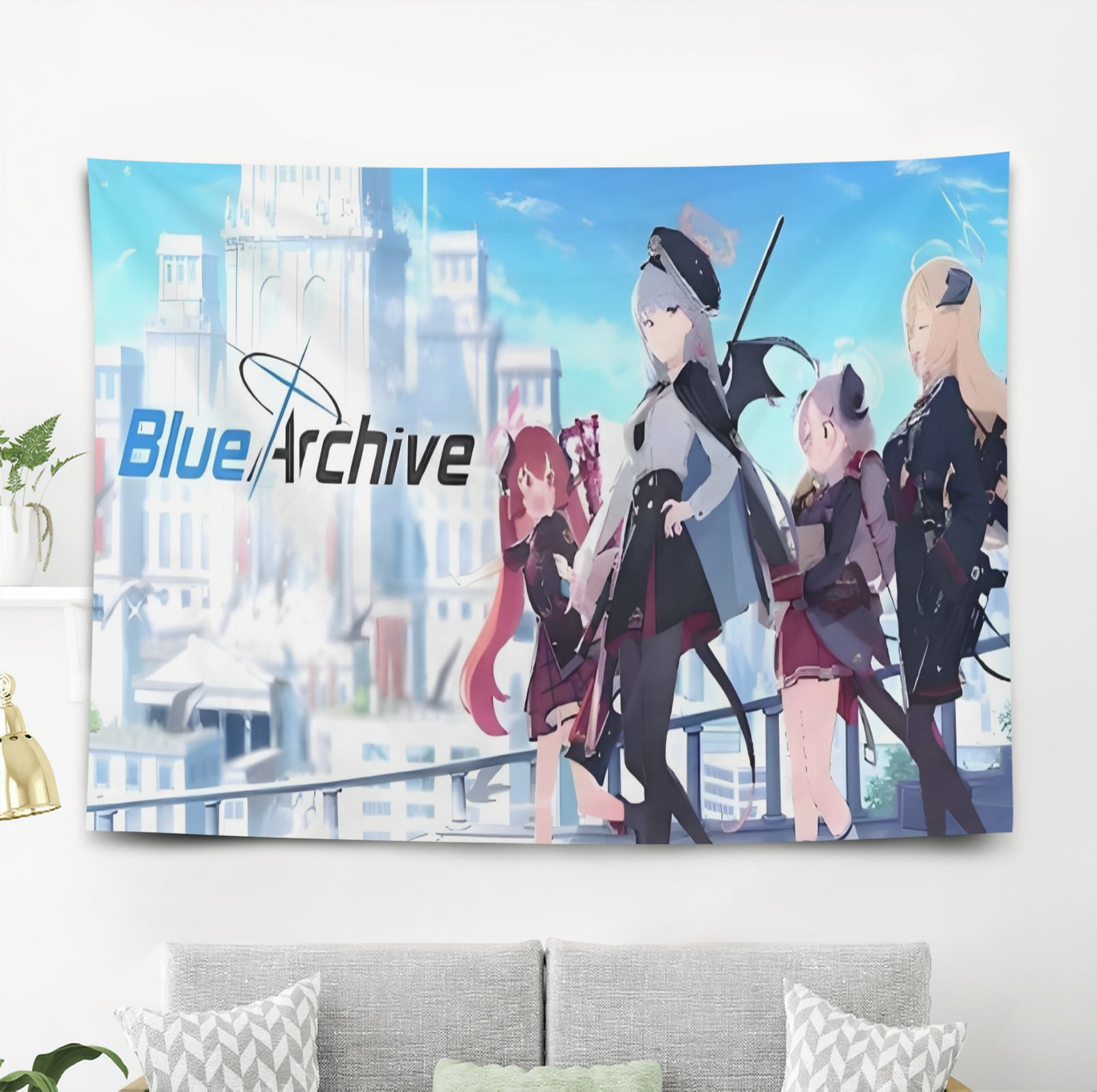 Blue Archive Tapestry Poster Wall Hanging Art Decor for Living Room ...