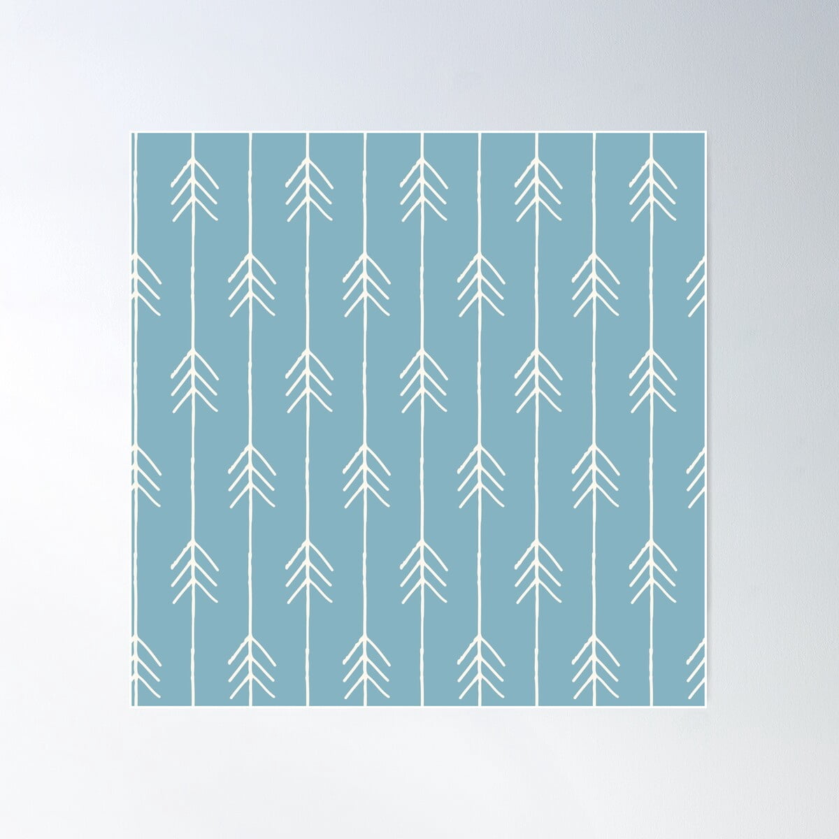 Blue Arrows Poster Wall Art, Modern Wall Decor For Living Room Bedroom ...