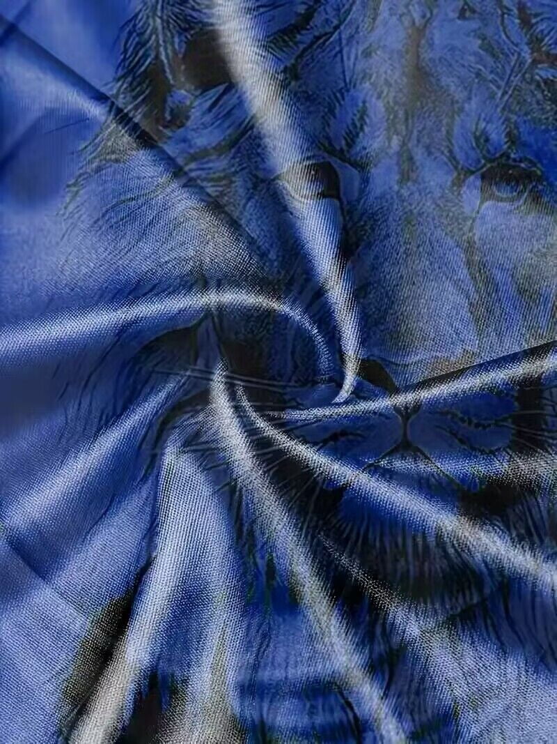 Blue Art Lion Head Graphic Print Fashion Lightweight Trendy - Walmart.com