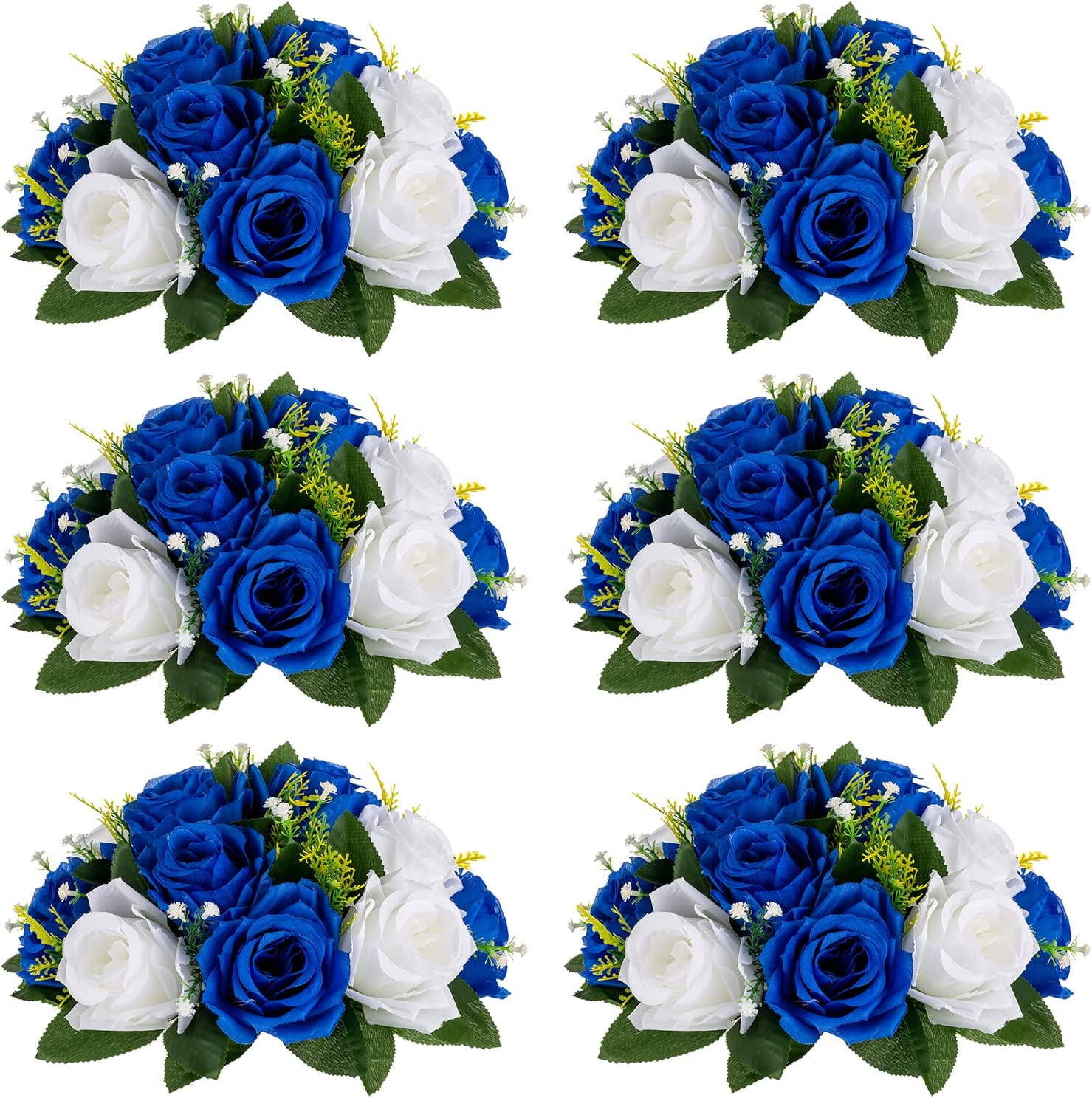 Blue Artificial Flowers for Decoration Fake Kissing Flower Balls for ...