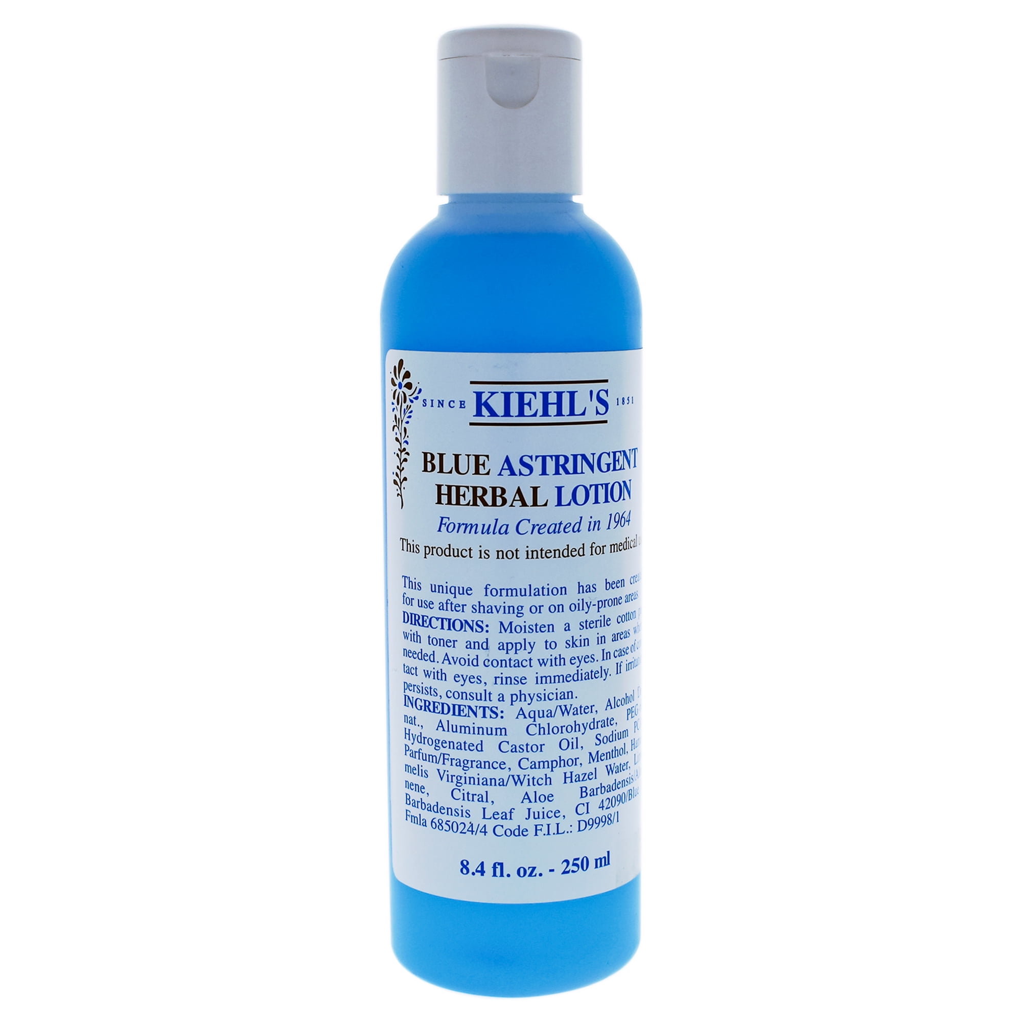 Kiehl's Blue Astringent Herbal Lotion for Men - 8.4 oz, Natural ...