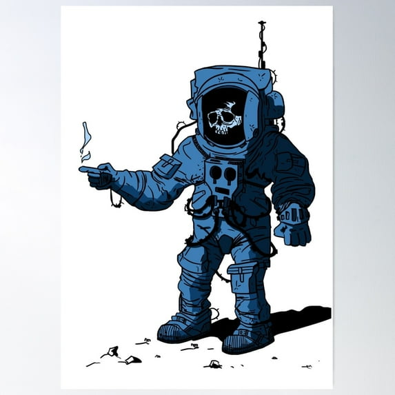 Blue Astro Poster Wall Art, Modern Wall Decor For Living Room Bedroom ...