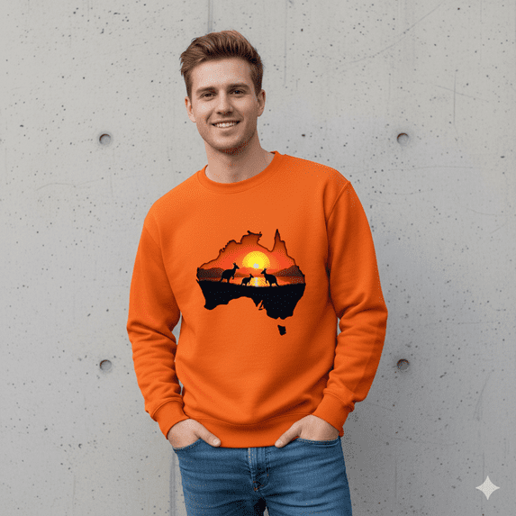 Blue Australia Map Modern Geometric Travel Destination Graphic ...