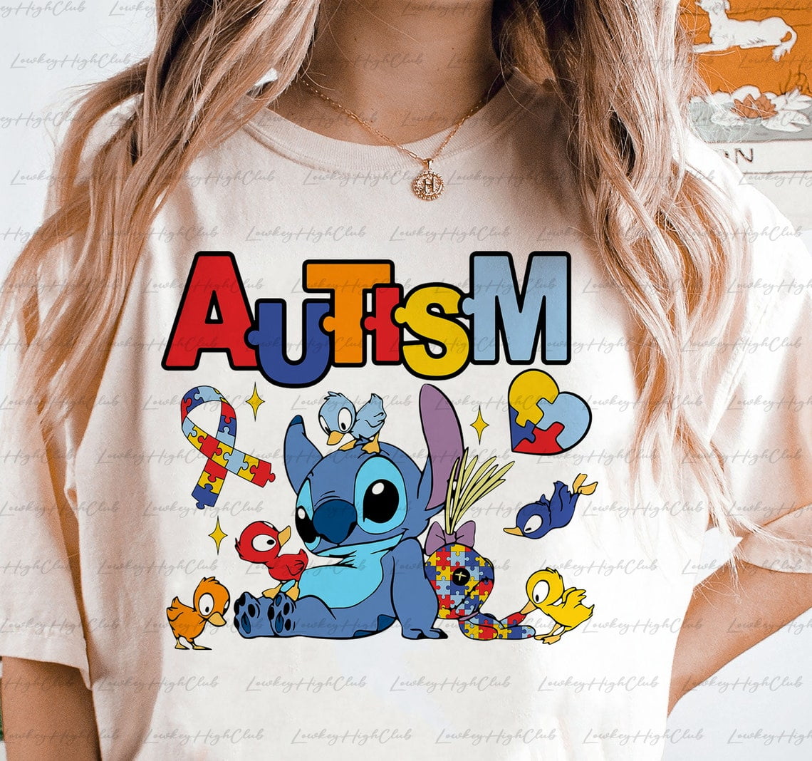 Blue Autism Stitch Disney Shirt, Stitch Wear Blue Shirt, Ohana Autism ...