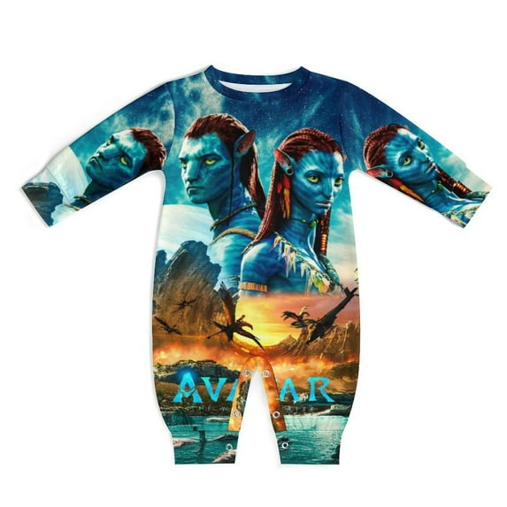 Blue Avat-,ar Newborn Baby Romper Clothing Infant Long Sleeve Clothes ...