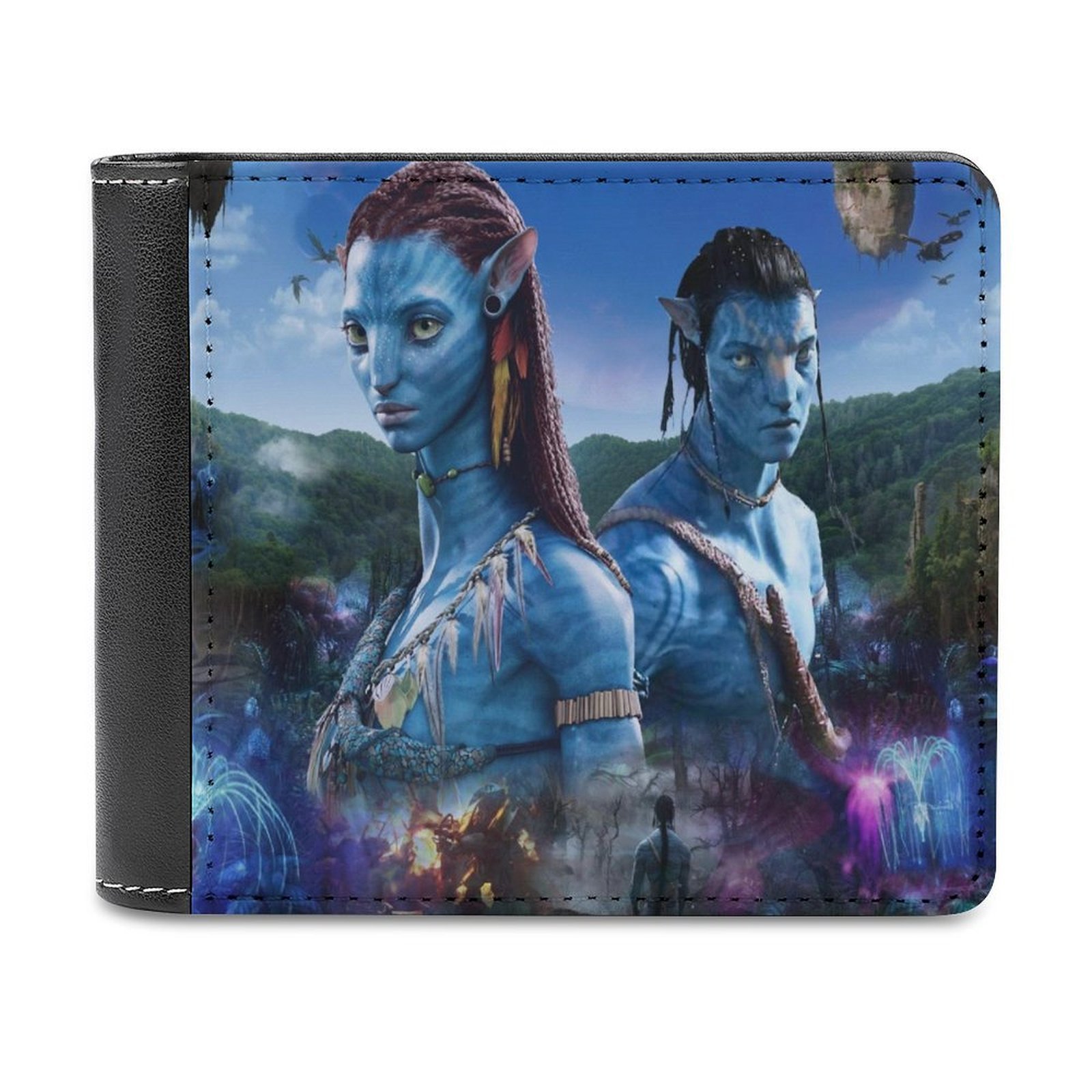 Blue Avat-,ar Wallet for Men Bifold Wallets Leather Purse Clutch Card ...