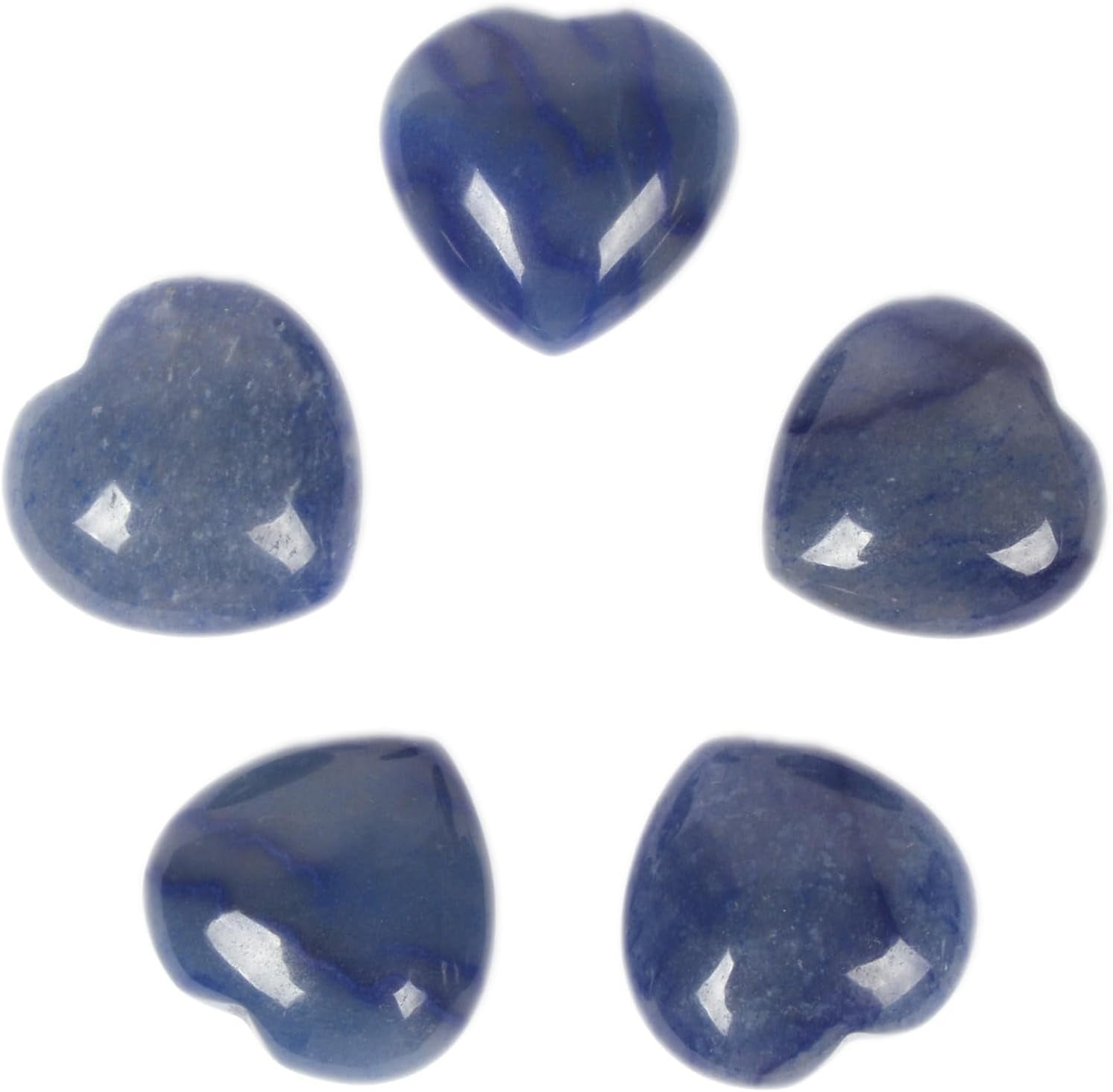 Blue Aventurine Healing Crystal Heart Love Stones Pocket Palm Thumb ...