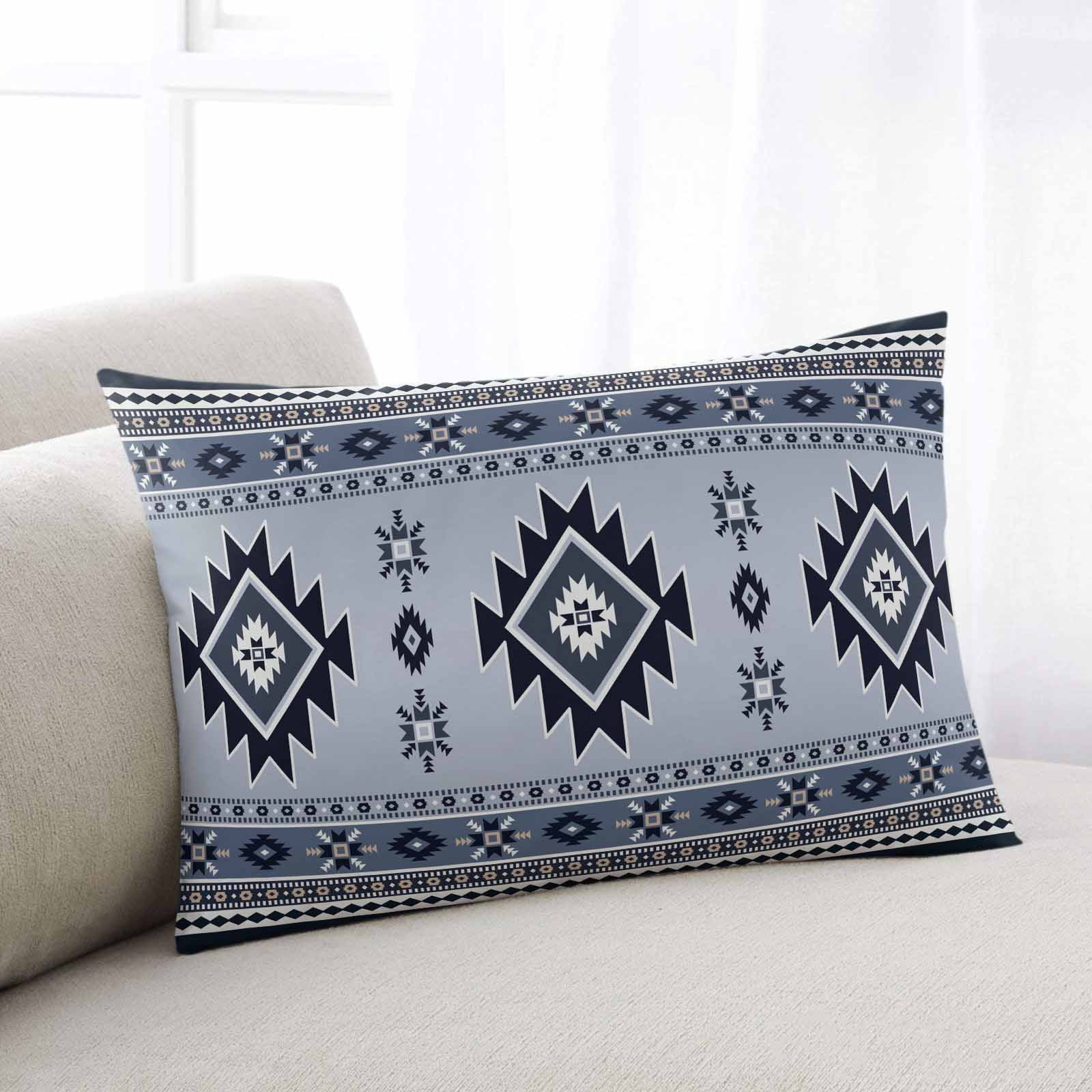 Blue Aztec Standard Size Pillow Cover, Pillowcase Protectors with ...