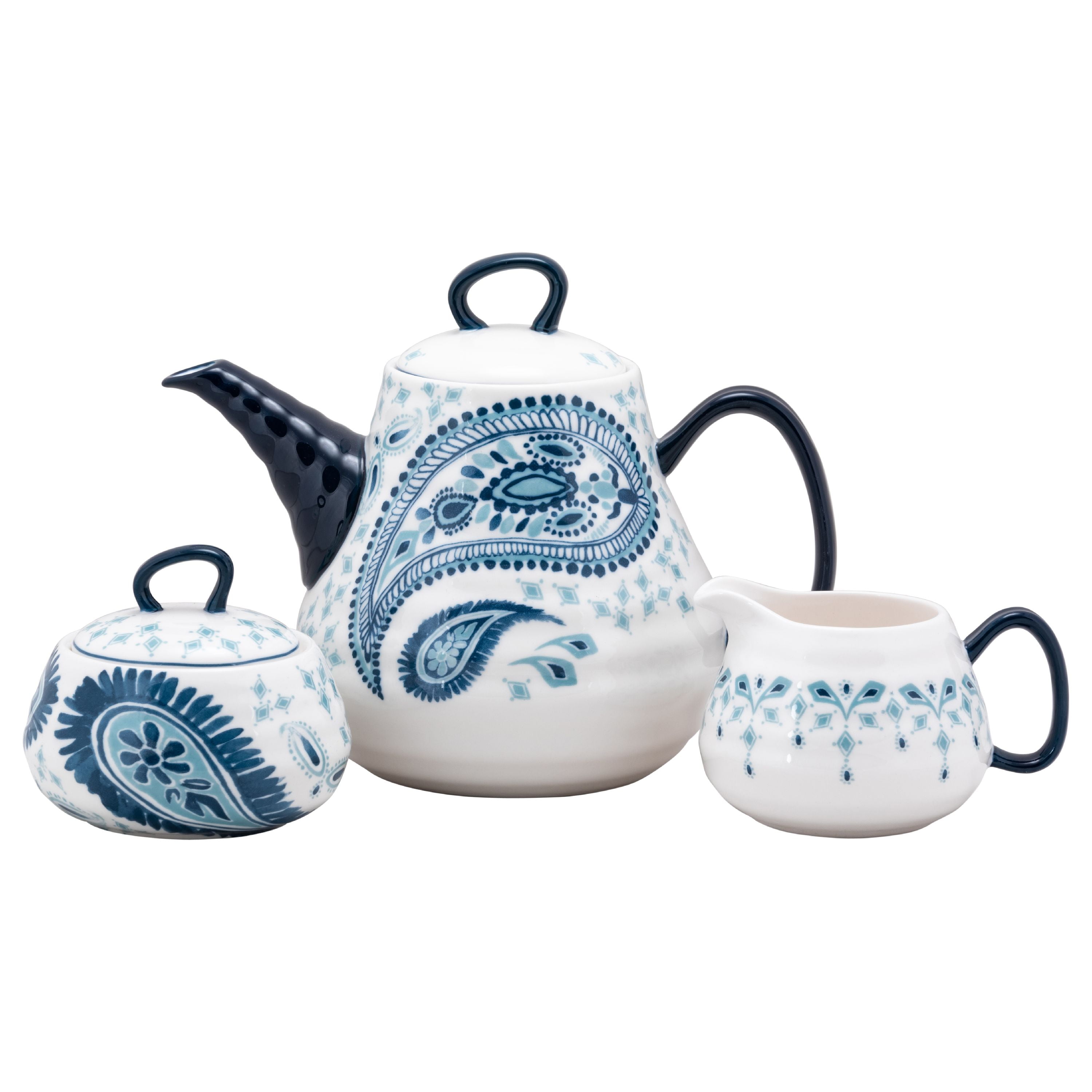 Blue Azure 3 Piece Porcelain Tea Set - Walmart.com