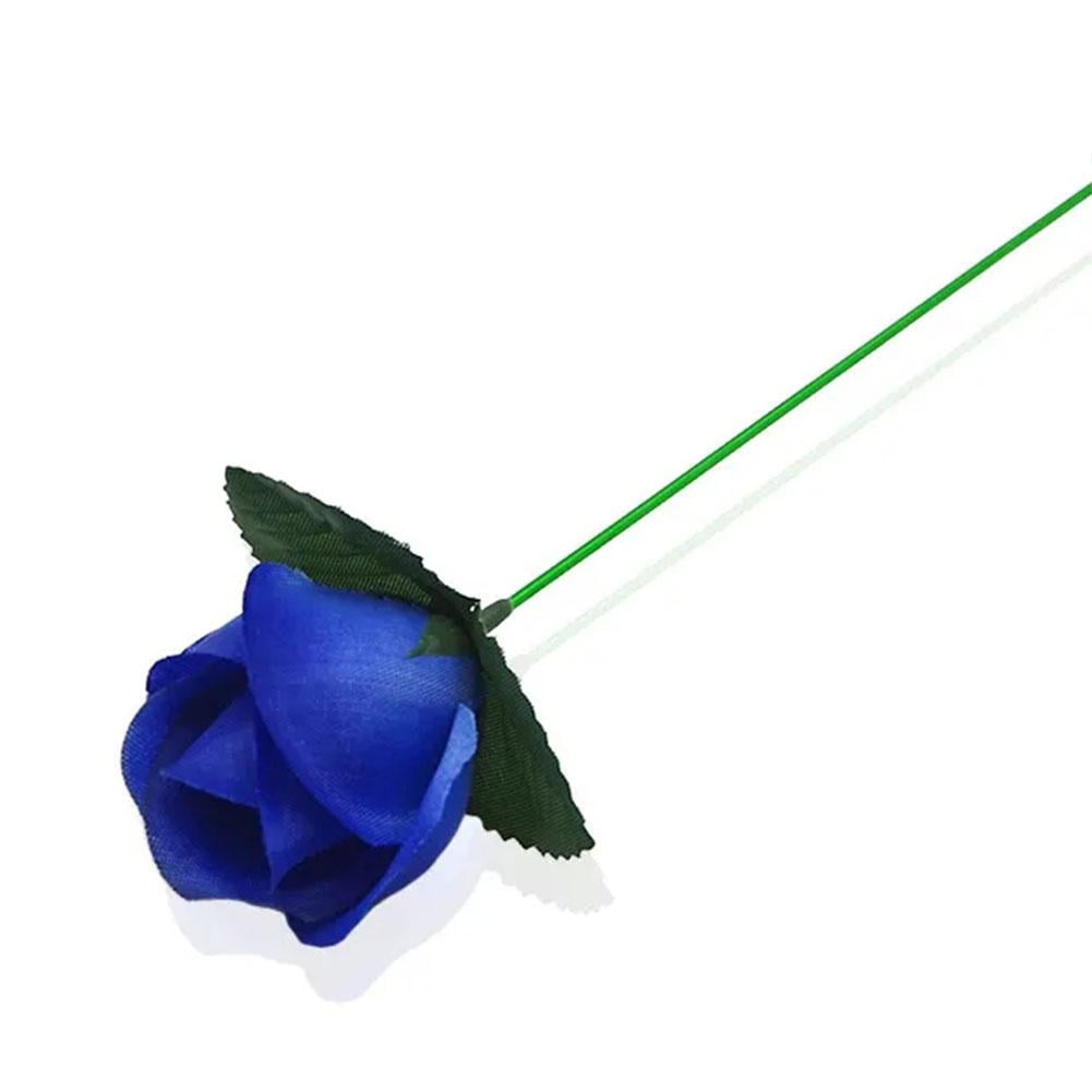 Blue (B)$Magic Rose Torch Turns Into Rose Magic Flower Props Flame Rose ...