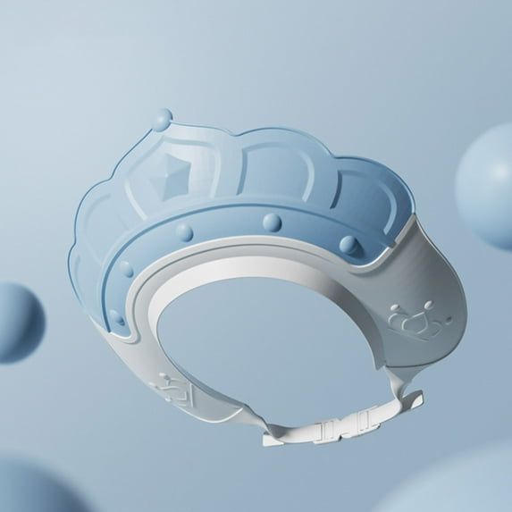 Blue Baby Bath Shower Visor, 1 Count, Adjustable Size, Soft Shampoo ...