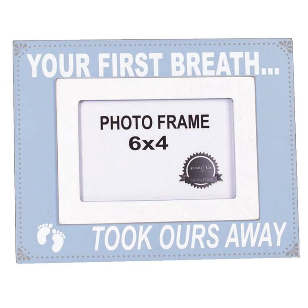 Blue Baby Frame, Your First Breath Took Ours Away - Walmart.com