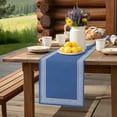 Blue Back Pattern Retro Greece Table Runner 60 Inch Long Abstract ...