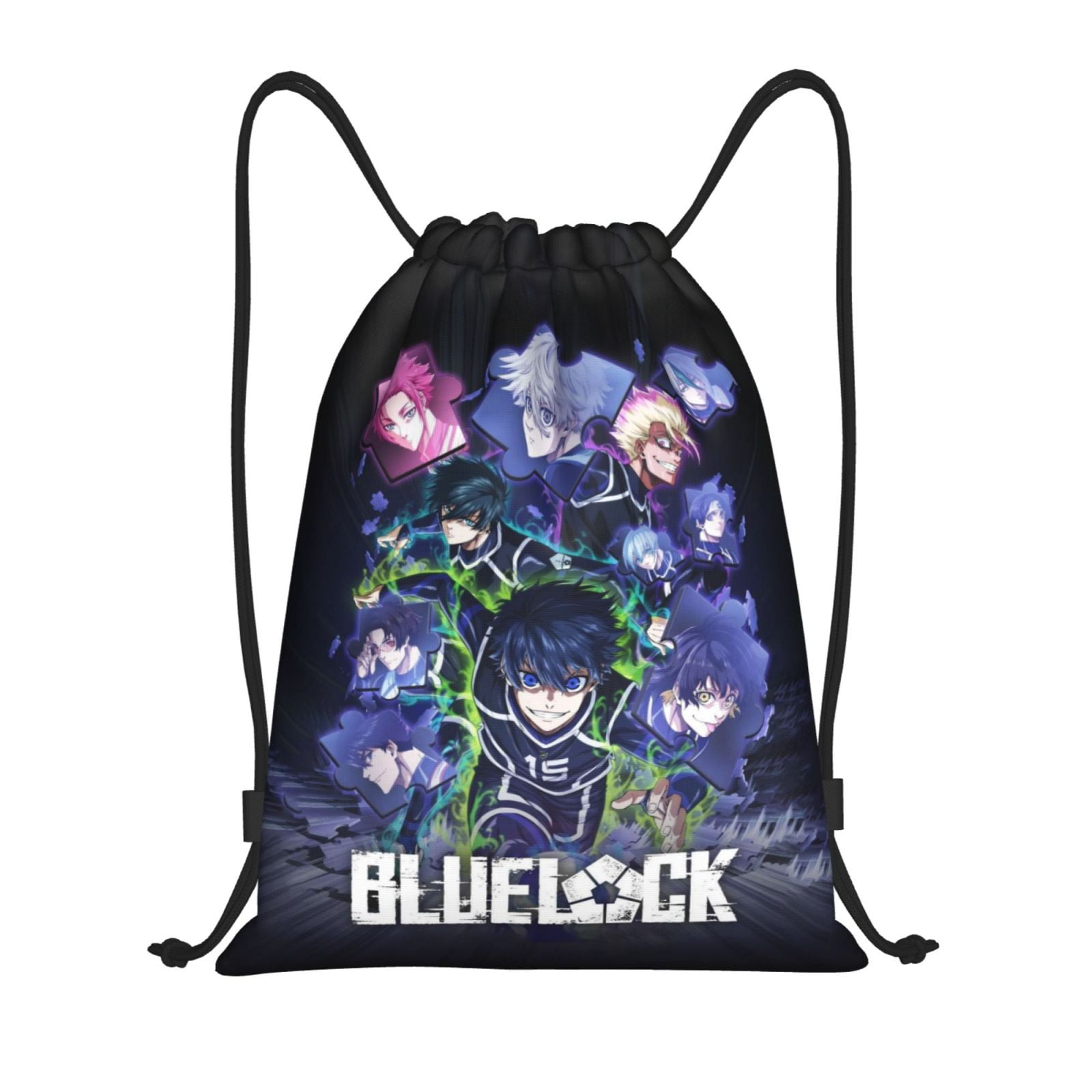 Blue Ball Loc-,K Drawstring Bags Unisex Drawstring Backpack 3d Print ...