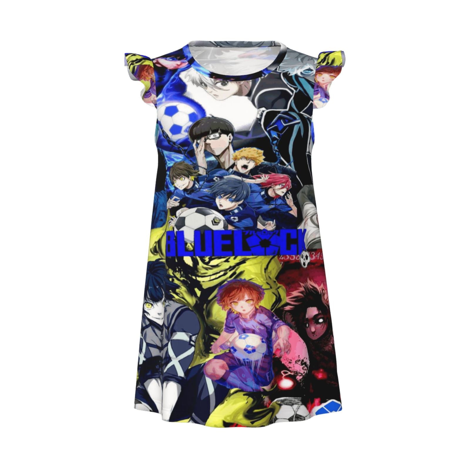 Blue Ball Loc-,K Nightgown Princess Pajama Dresses For Sleepwear ...