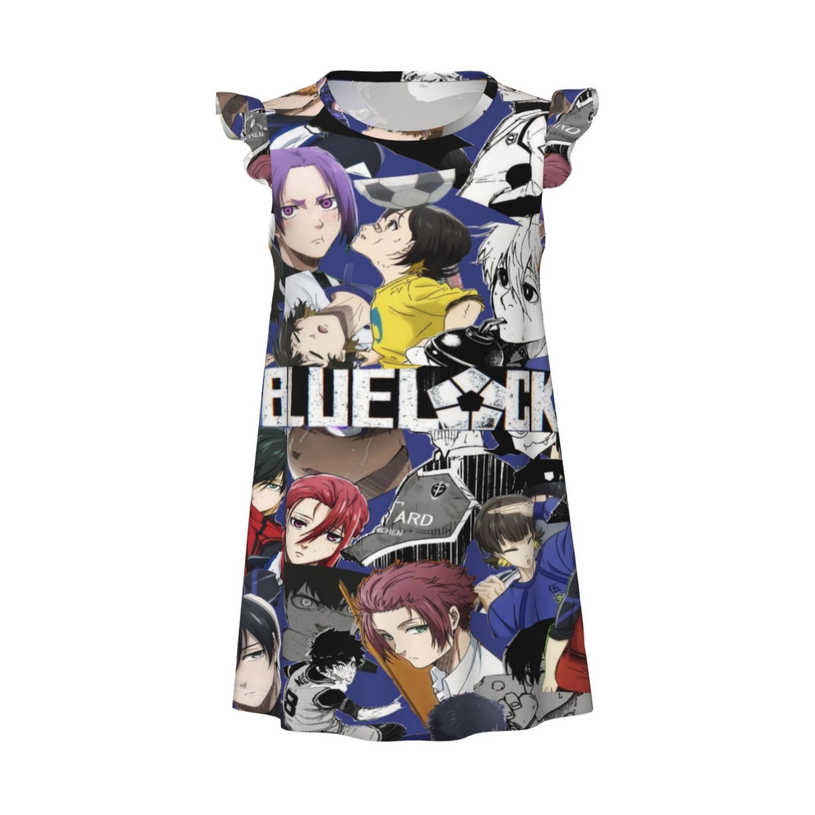 Blue Ball Loc-,K Nightgown Princess Pajama Dresses For Sleepwear ...