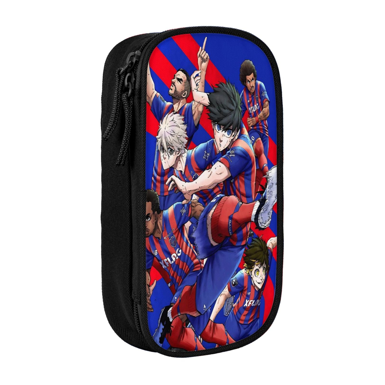 Blue Ball Loc-,K Pencil Case Portable Pen Bag Pouch With Zipper ...