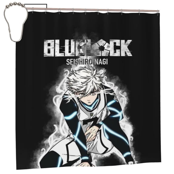 Blue Ball Loc-,K Shower Curtain For Kids Children Cute Shower Curtain ...