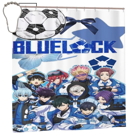 Blue Ball Loc-,K Shower Curtain For Kids Children Cute Shower Curtain ...