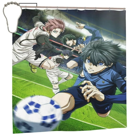 Blue Ball Loc-,K Shower Curtain For Kids Children Cute Shower Curtain ...