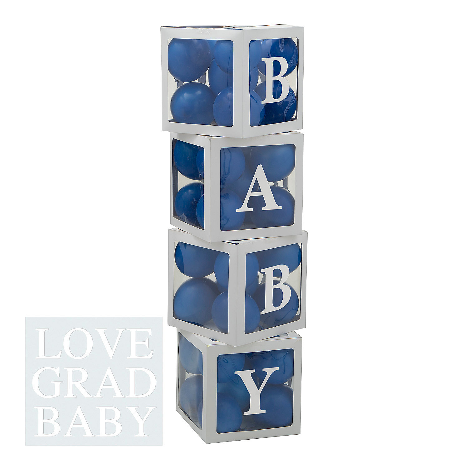 Blue Balloon Block Boxes Kit, Party Decor, Other, 87 Pieces - Walmart.com