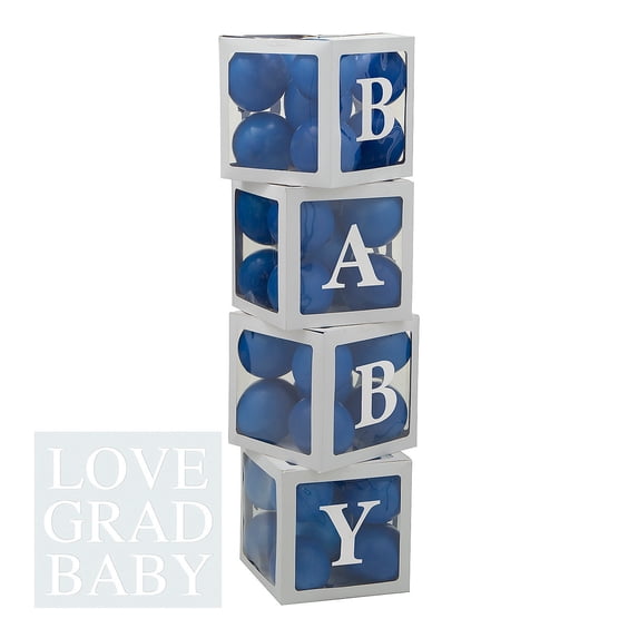 Blue Balloon Block Boxes Kit, Party Decor, Other, 87 Pieces - Walmart.com