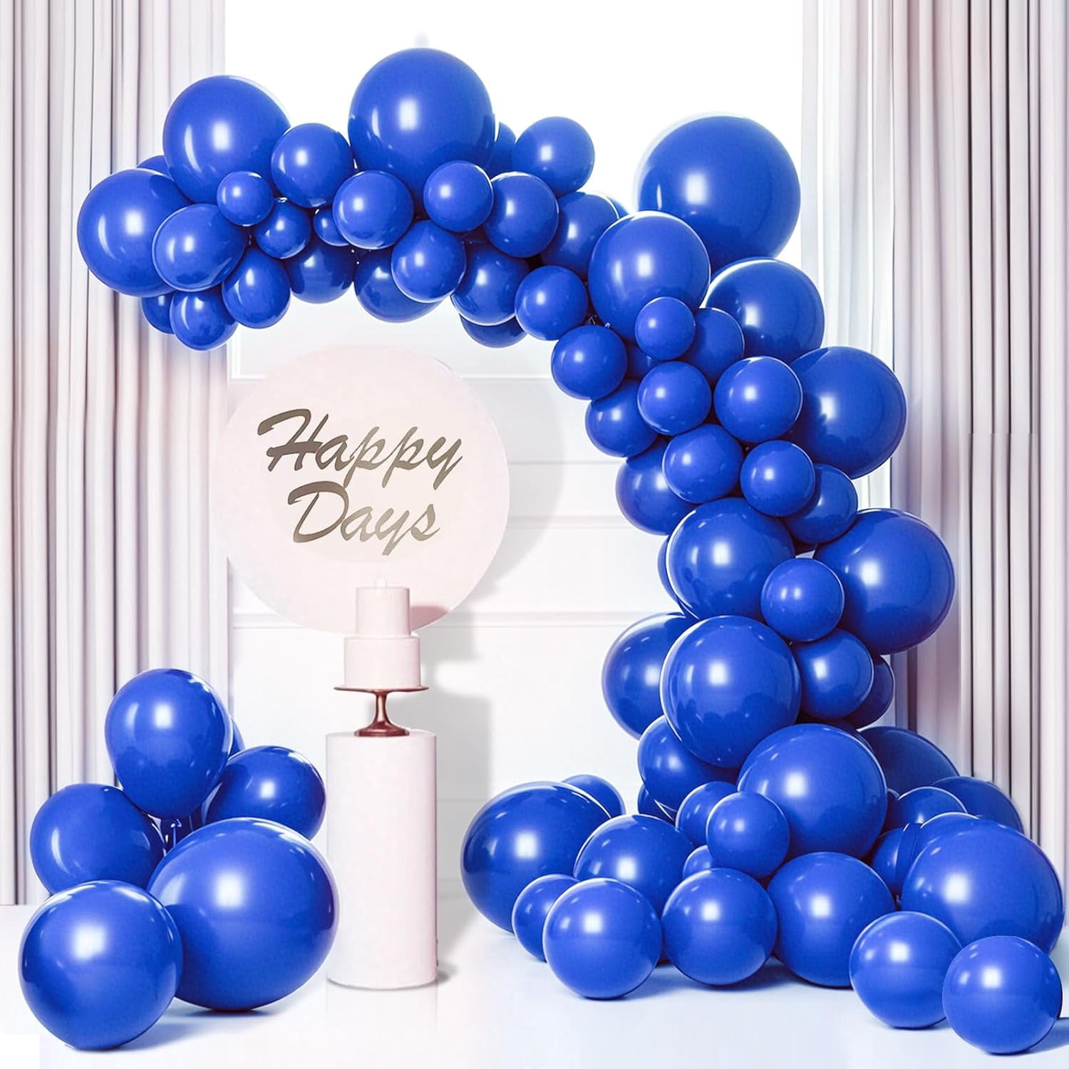 Blue Balloons 145 pcs Royal Party Decorations Different Sizes of 18 12 ...