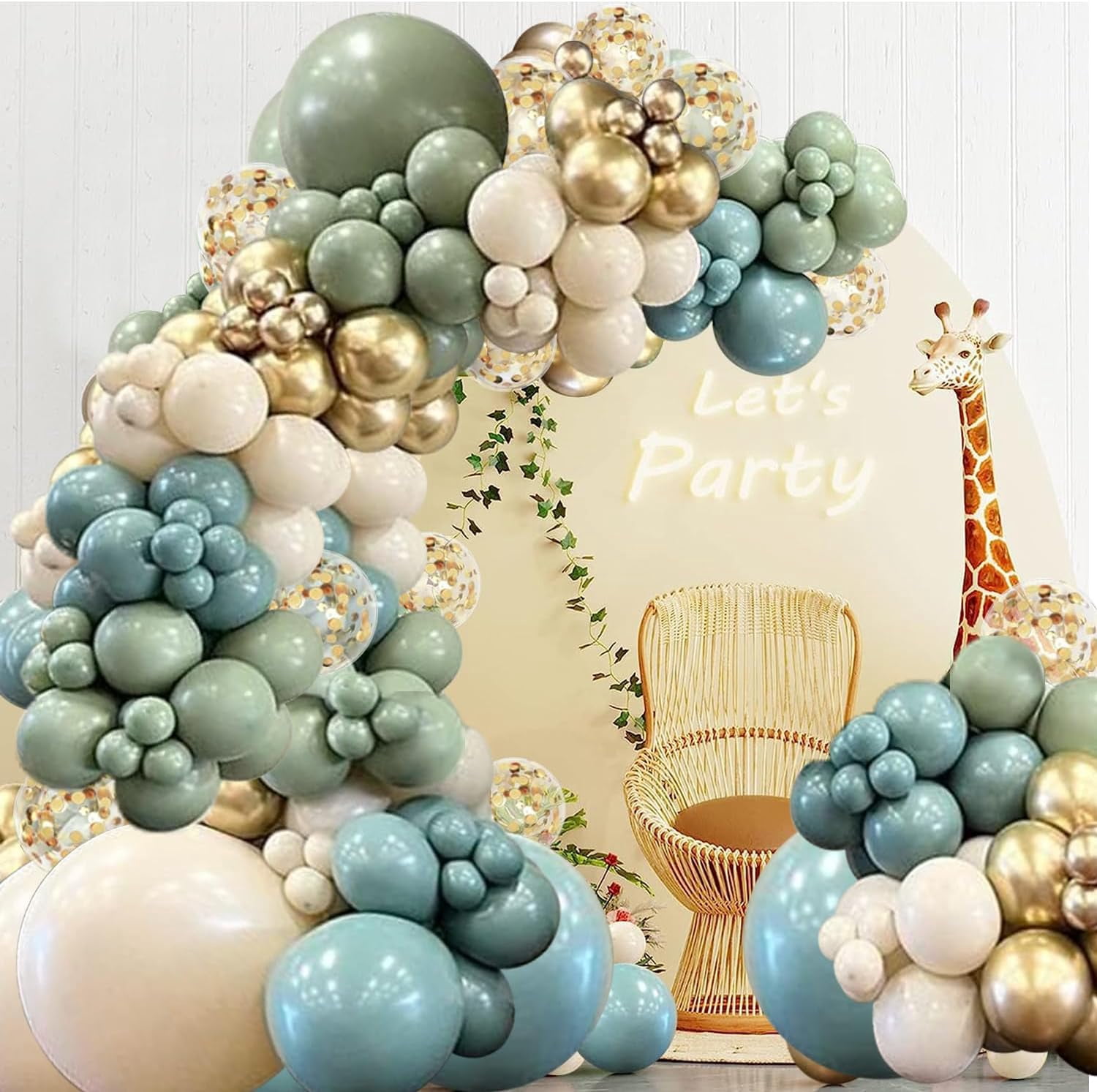 Blue Balloons Garland Kit, Fog Blue Royal Blue Pastel Blue Sand White ...