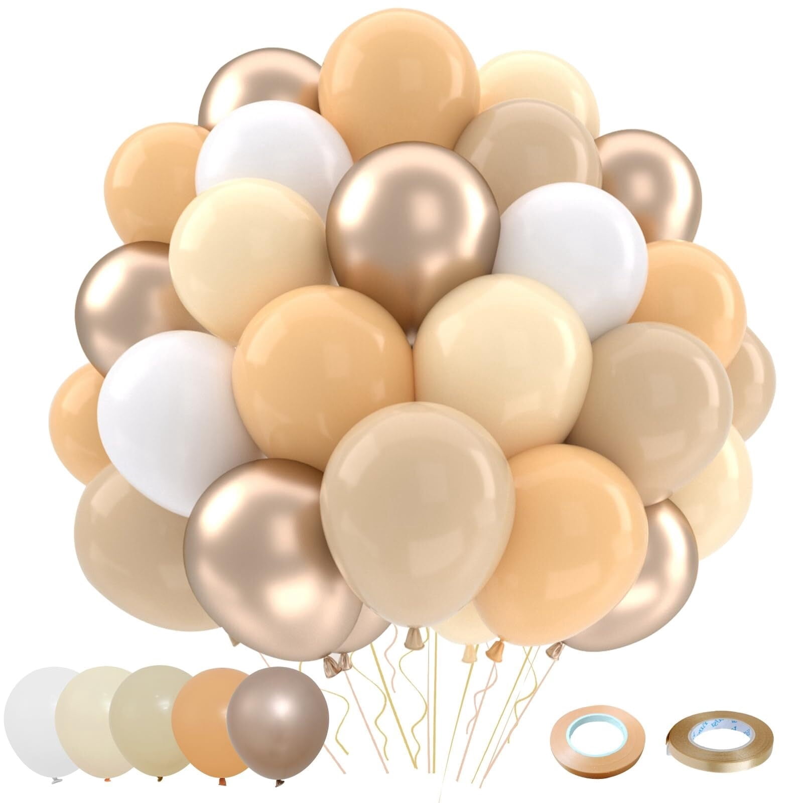 Blue Balloons Set, 50 pcs 12 inch Metallic Navy Blue, Pastel Light Blue ...